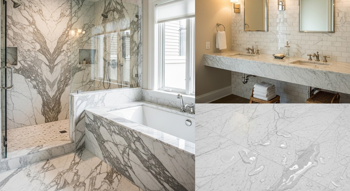 Best Types of Marble for Bathrooms and Wet Areas | Expert Guide